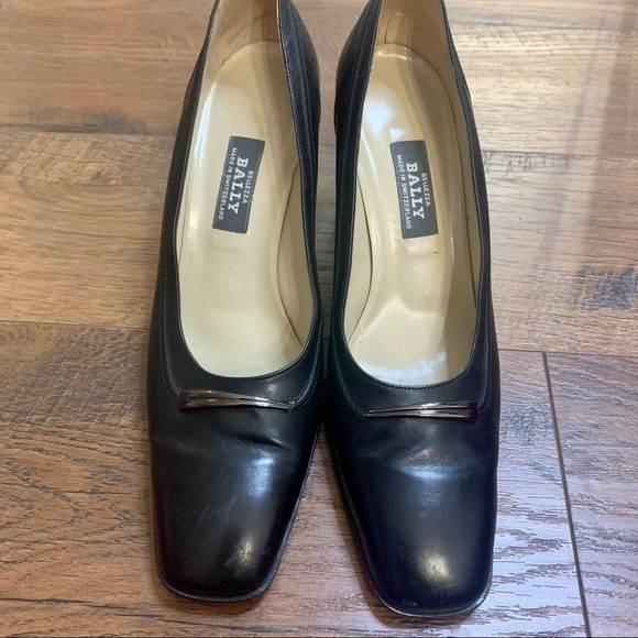 Bally | Shoes | Bally Bellezza Leather Heels Made In Switzerland Size 85m | Poshmark